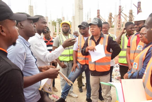 Agbi Monitors Ongoing Projects In Agbor, Lauds Contractor At Delta Varsity
