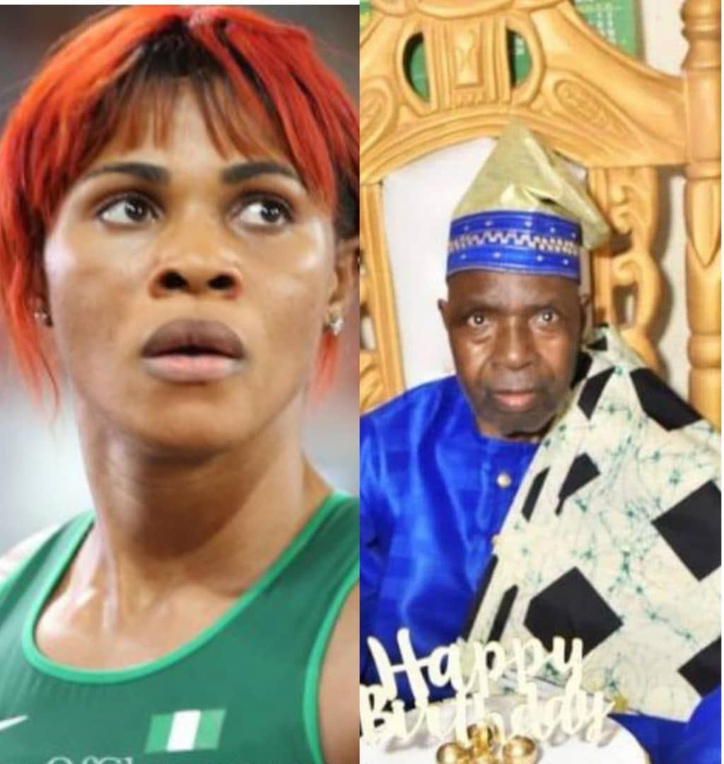 Nigerian Sprinter, Blessing Okagbare Celebrates Father At 82