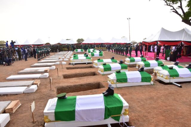 Okuama: Tinubu, Oborevwori, Diri, Others In Attendance As 17 Soldiers ...